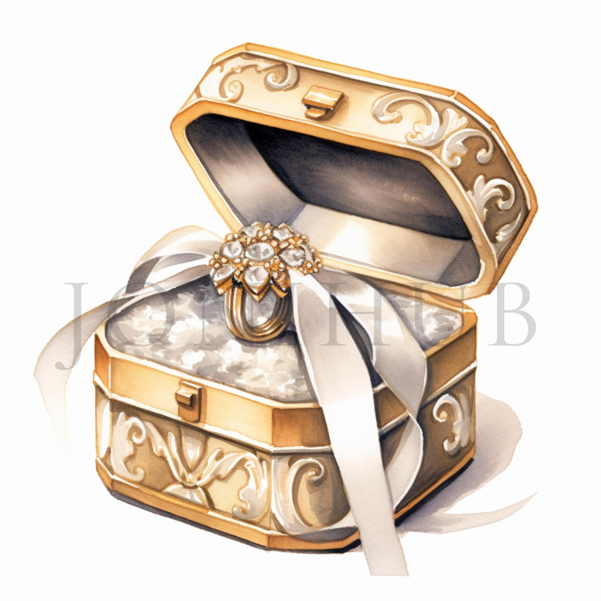 Engagement Ring Box Clipart | 10 High Quality Jpgs | Digital Download ...