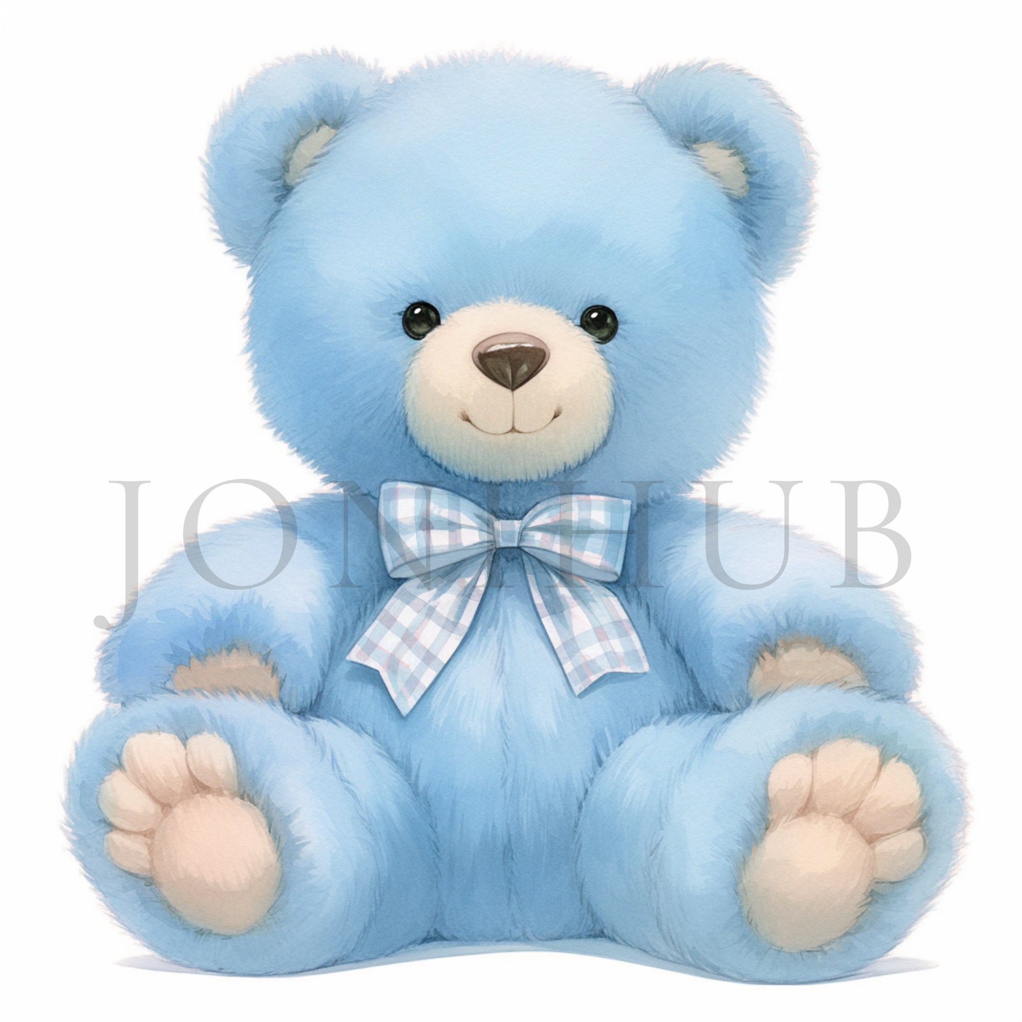 Blue Teddy Bear Clipart 10 High Quality Jpgs Digital Download Teddy ...