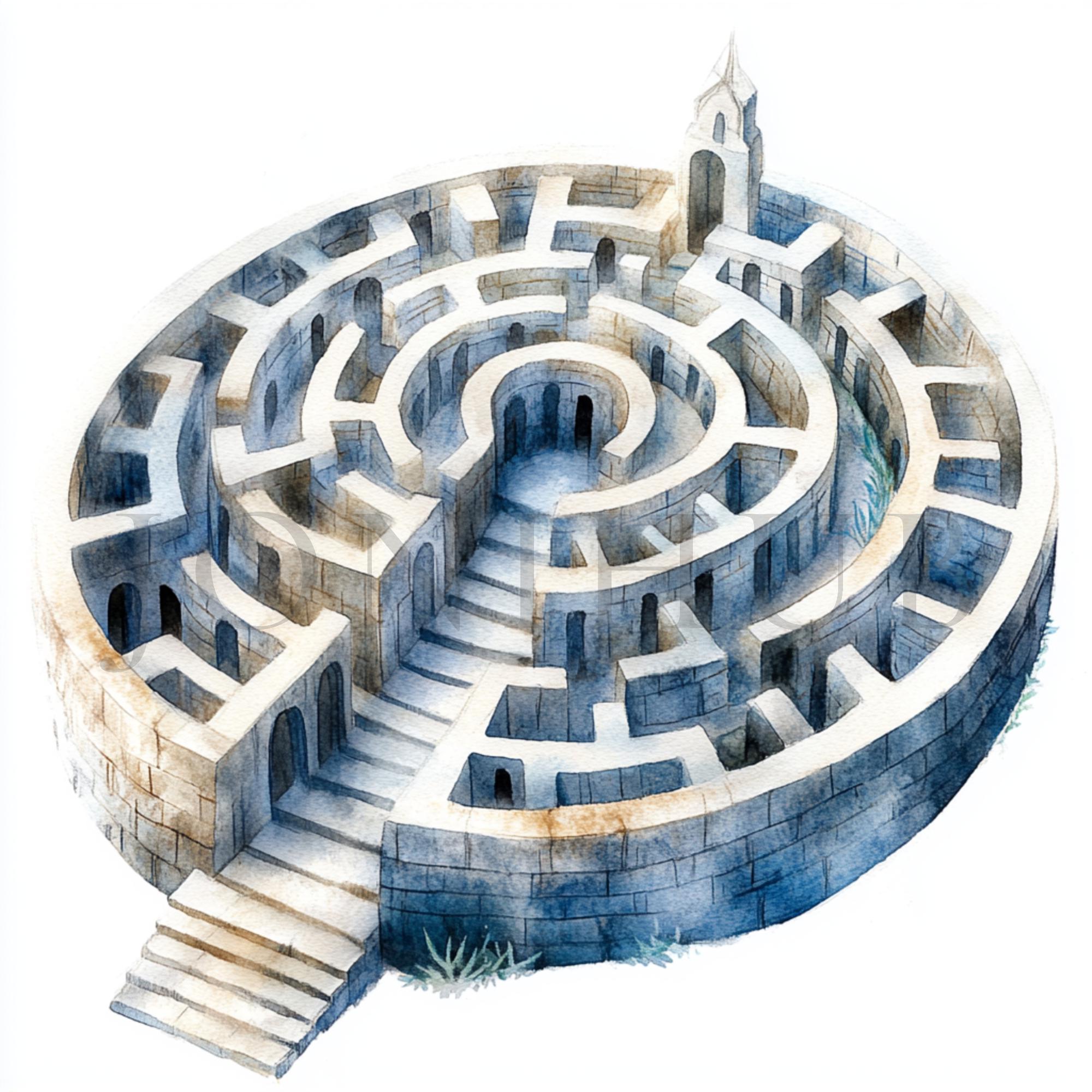 Labyrinth Clipart | 10 High Quality Jpgs | Instant Digital Download ...