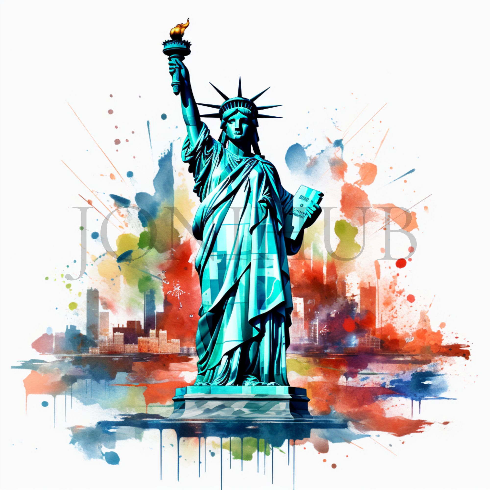 Statue of Liberty Clipart | 10 High Quality Jpgs | Digital Download ...