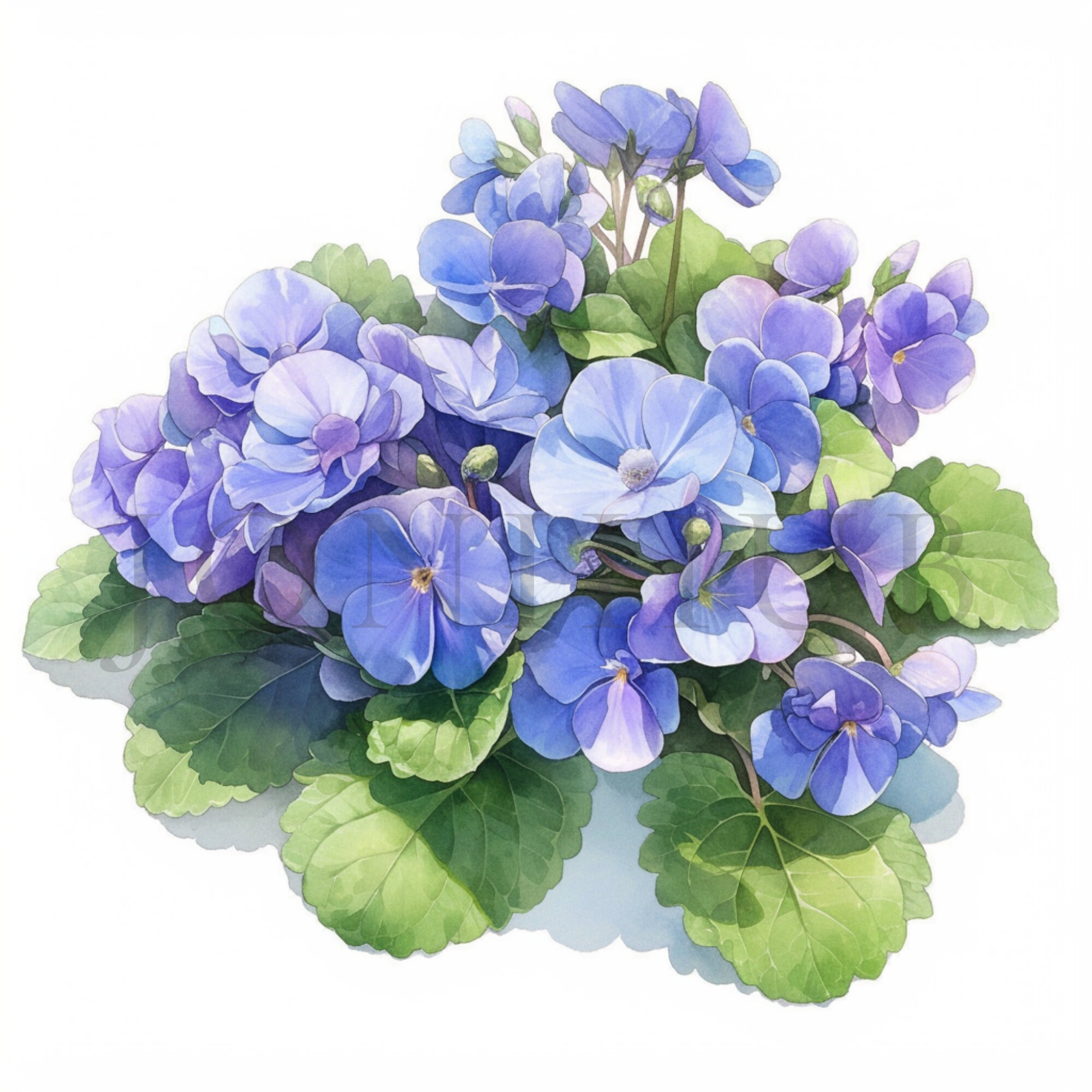 Violets Clipart | 10 High Quality Jpgs | Digital Download | Violet ...