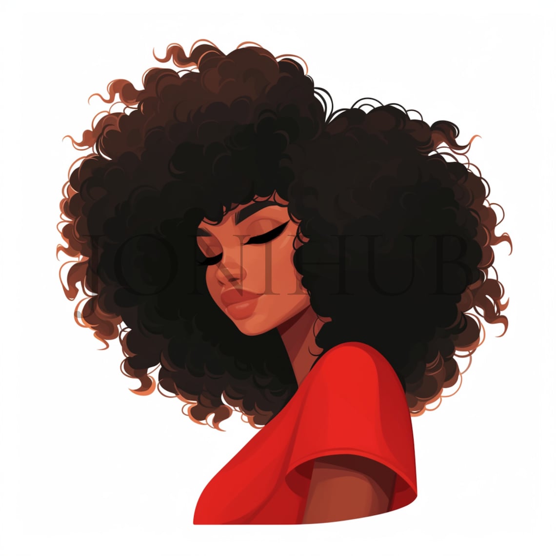 Afro Woman Clipart | 10 High Quality Jpg's | Digital Download | Woman ...