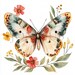 Vintage Floral Butterflies Clipart | 10 High Quality Jpg's | Digital ...