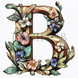 Letter B Clipart | 10 High Quality Jpgs | Digital Download | Decorative ...