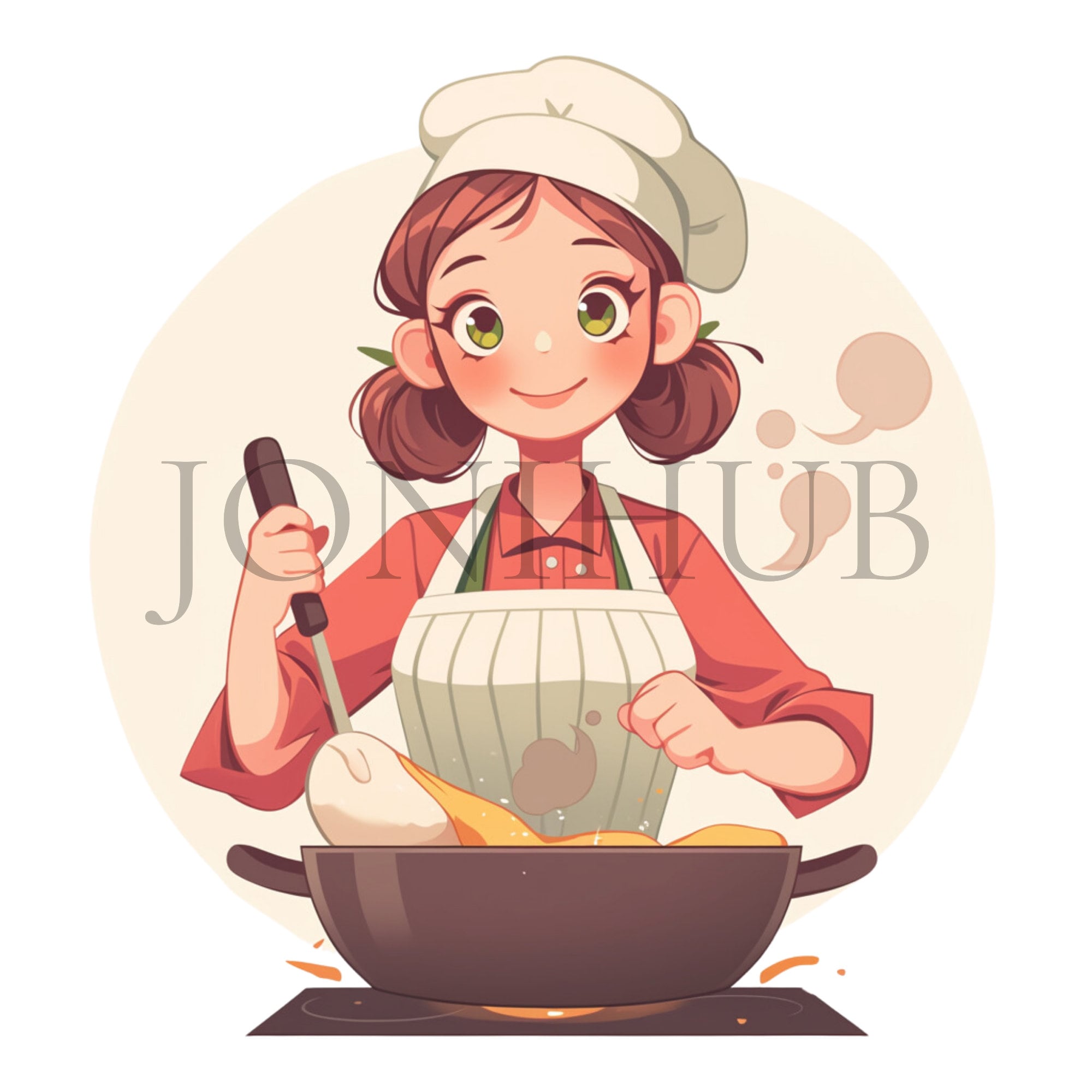 Cooking Lady Clipart 10 High Quality Jpg's Digital Download Woman in ...