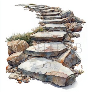 Rocky Path Clipart | 10 High Quality Jpgs | Digital Download | Nursery ...