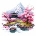 Japanese Landscape Clipart | 10 High Quality Jpgs | Mixed Media ...