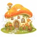 Mushroom House Clipart | 10 High Quality Jpg's | Digital Download ...
