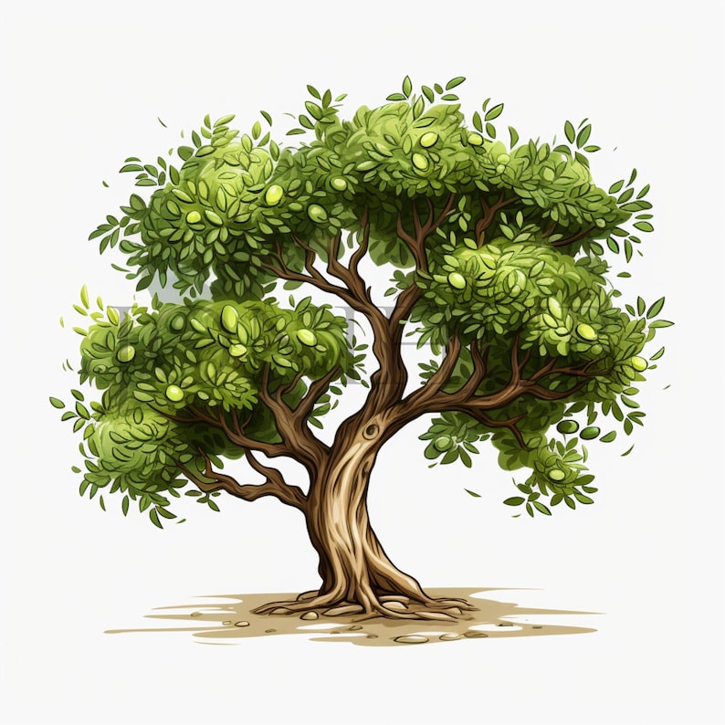 Olive Trees Clipart 10 High Quality Jpg's Digital Download Nature Tree ...