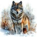 Wolf in Winter Clipart | 10 High Quality Jpgs | Digital Download | Wild ...