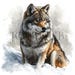 Wolf in Winter Clipart | 10 High Quality Jpgs | Digital Download | Wild ...