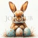Easter Bunny and Egg Clipart | 10 High Quality Jpg's | Digital Download ...