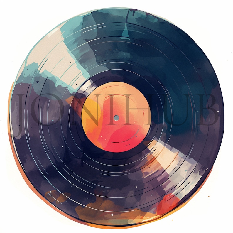 Vinyl Record Clipart 10 High Quality Jpg's Digital Download Vintage ...