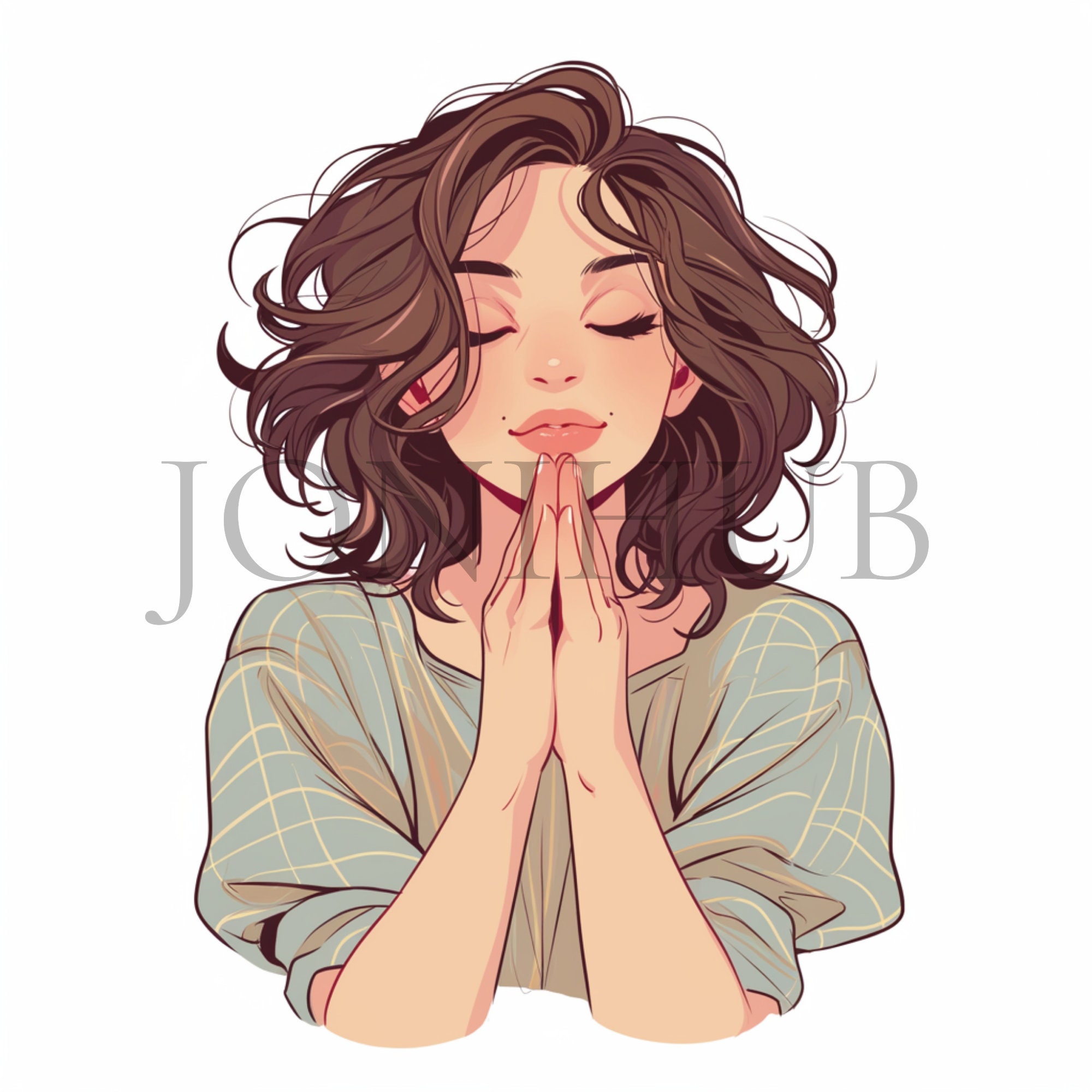 Woman Praying Clipart | 10 High Quality Jpg's | Digital Download ...