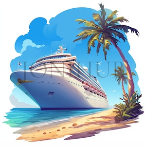 Cruise Vacation Clipart | 10 High Quality Jpg's | Digital Download ...
