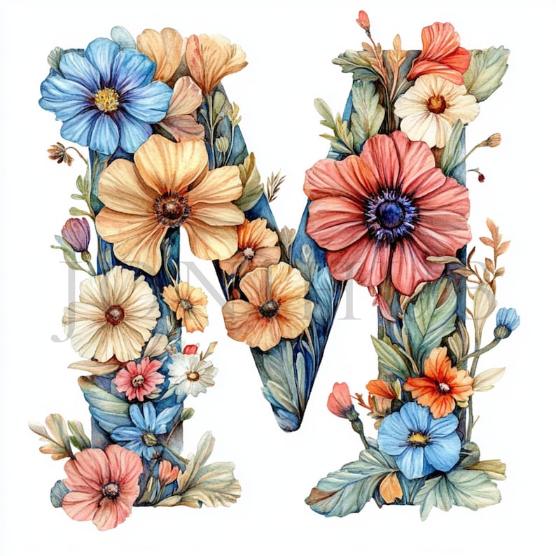 Letter M Clipart 10 High Quality Jpg's Digital Download Alphabet ...