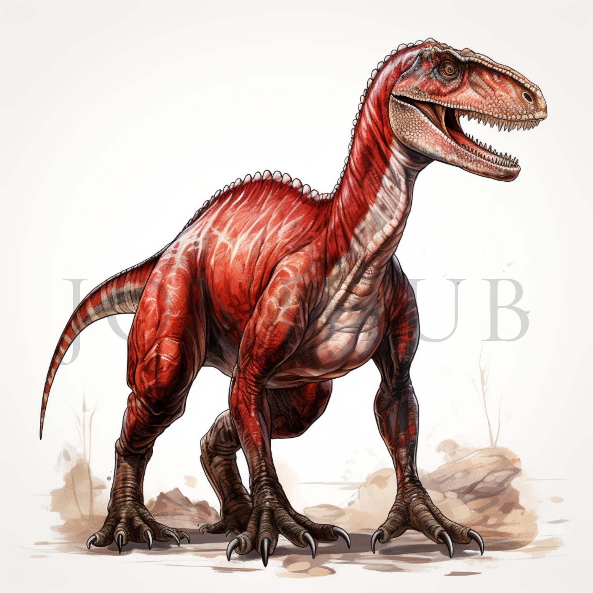 Red Dinosaur Clipart 10 High Quality Jpgs Instant Digital Download ...