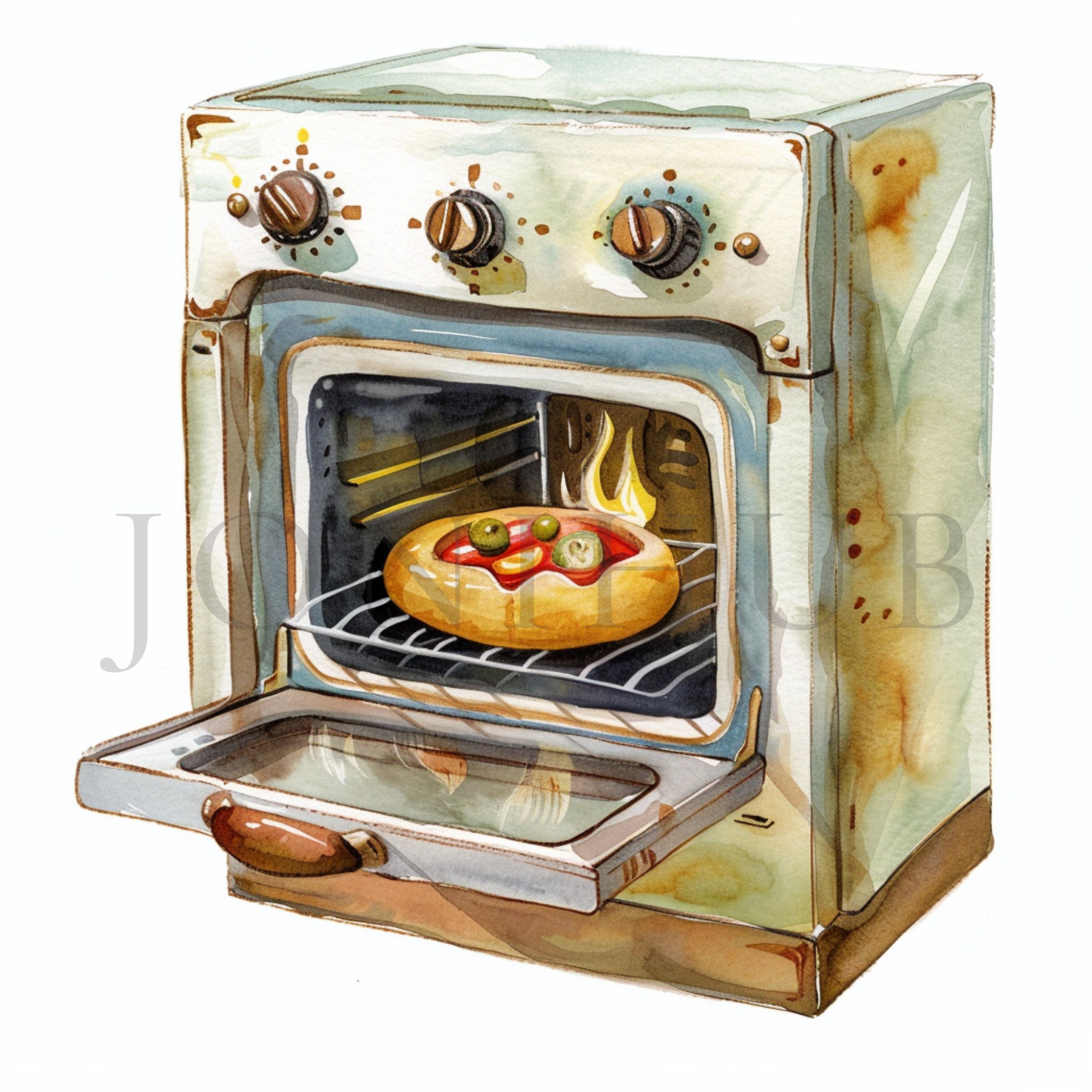 Oven Clipart | 10 High Quality Jpgs | Instant Digital Download ...