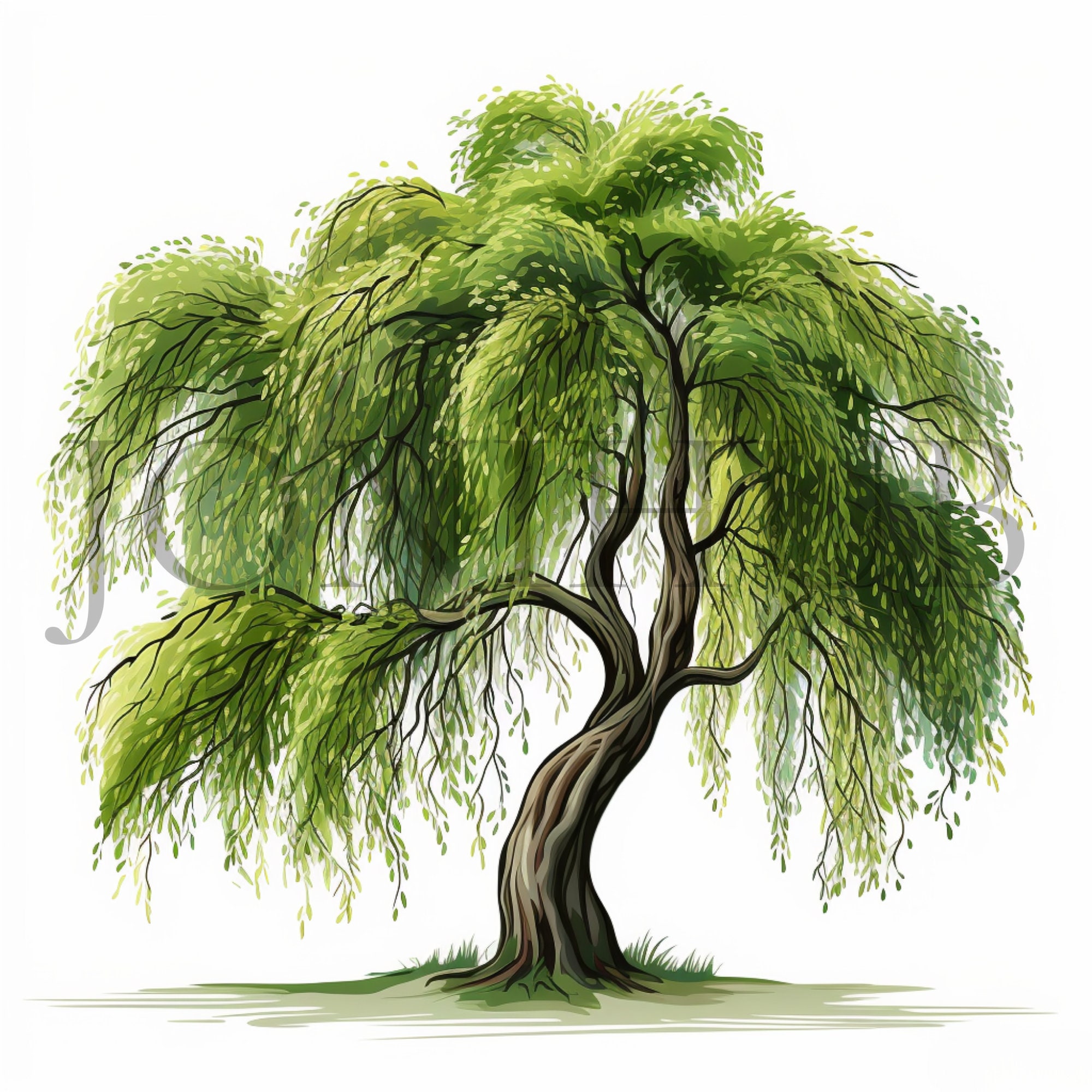 Willow Trees Clipart | 10 High Quality Jpg's | Digital Download ...