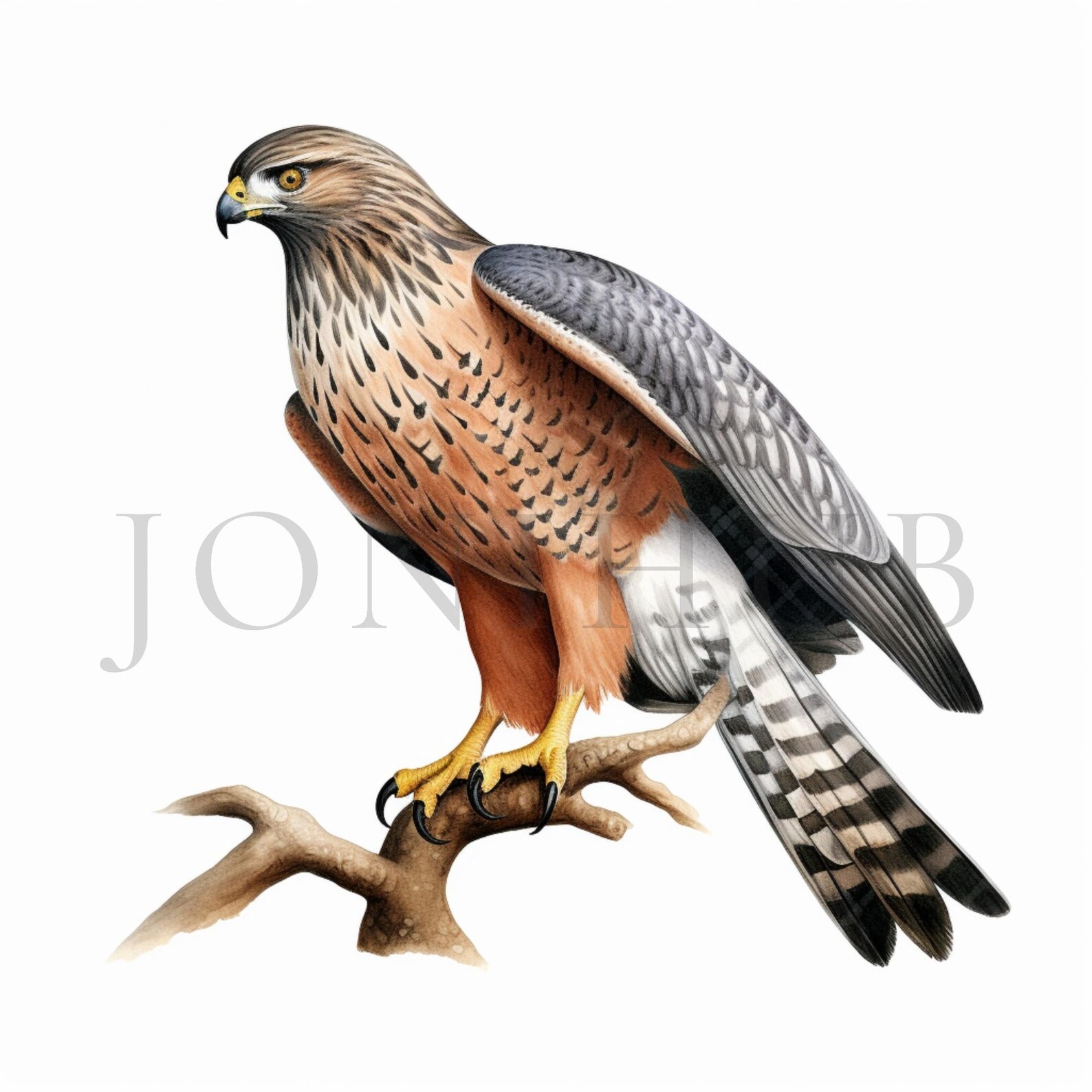 Cooper's Hawk Clipart | 10 High Quality Jpgs | Digital Download ...