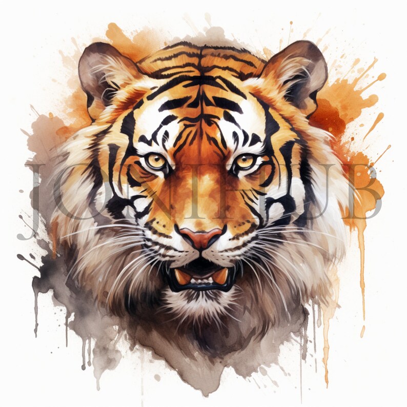 Tiger Clipart | 10 High Quality Jpg's | Digital Download | Animal ...