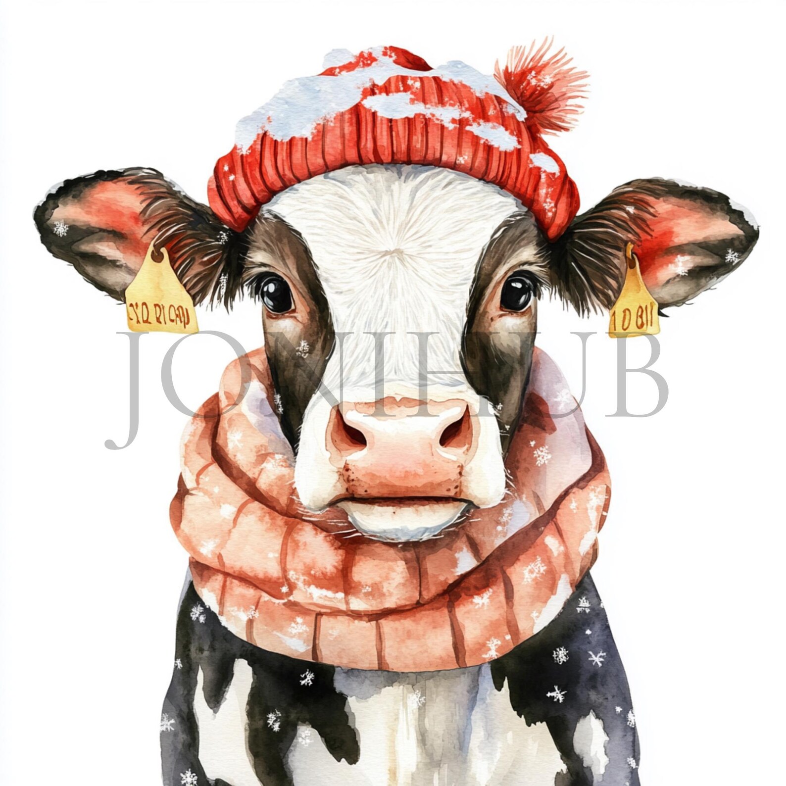Cow and Snow Clipart | 10 High Quality Jpg's | Digital Download ...