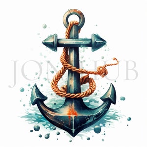 Anchor Clipart | 10 High Quality Jpgs | Digital Download | Nautical ...