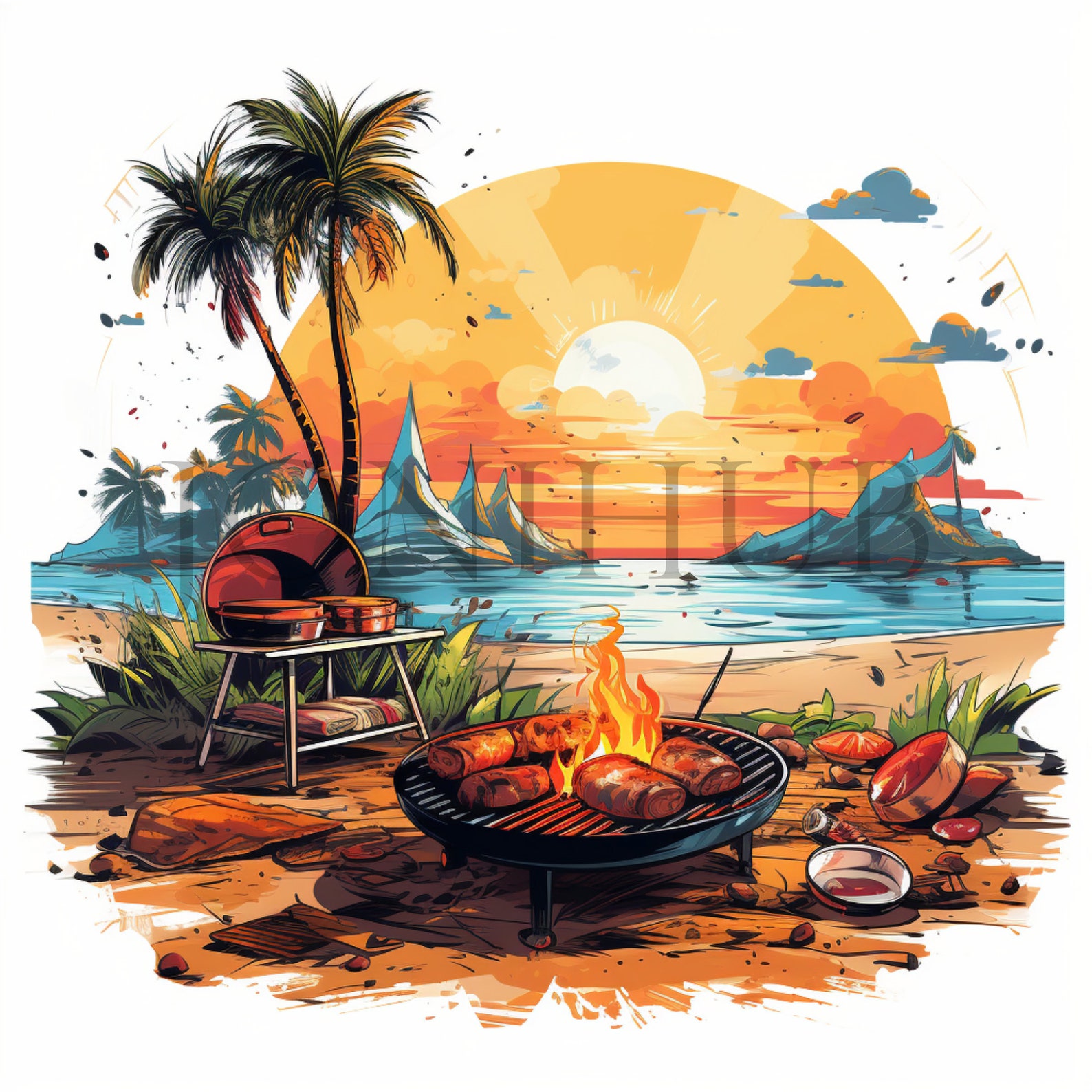 Summer BBQ Clipart | 10 High Quality Jpg's | Digital Download ...