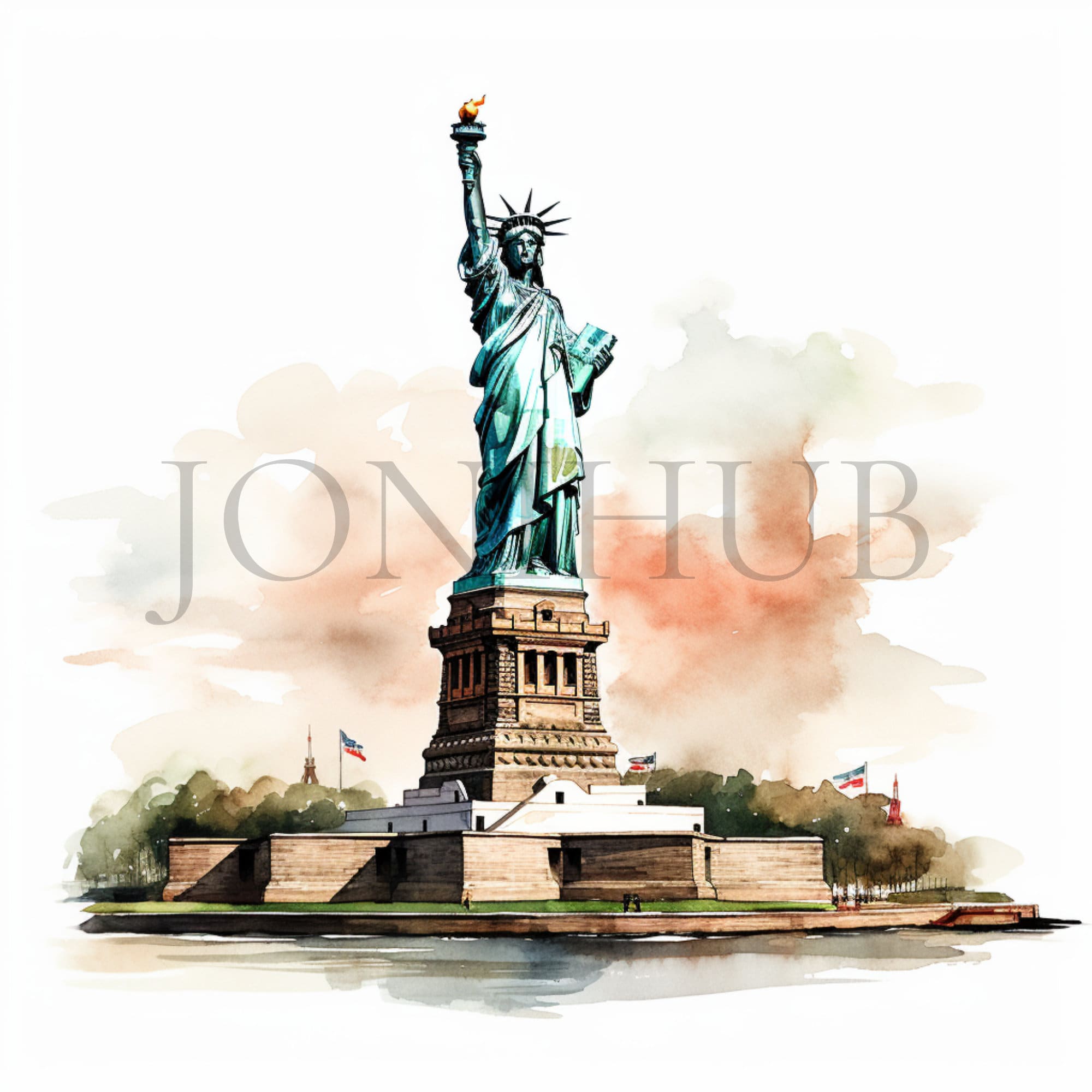Statue of Liberty Clipart | 10 High Quality Jpgs | Digital Download ...