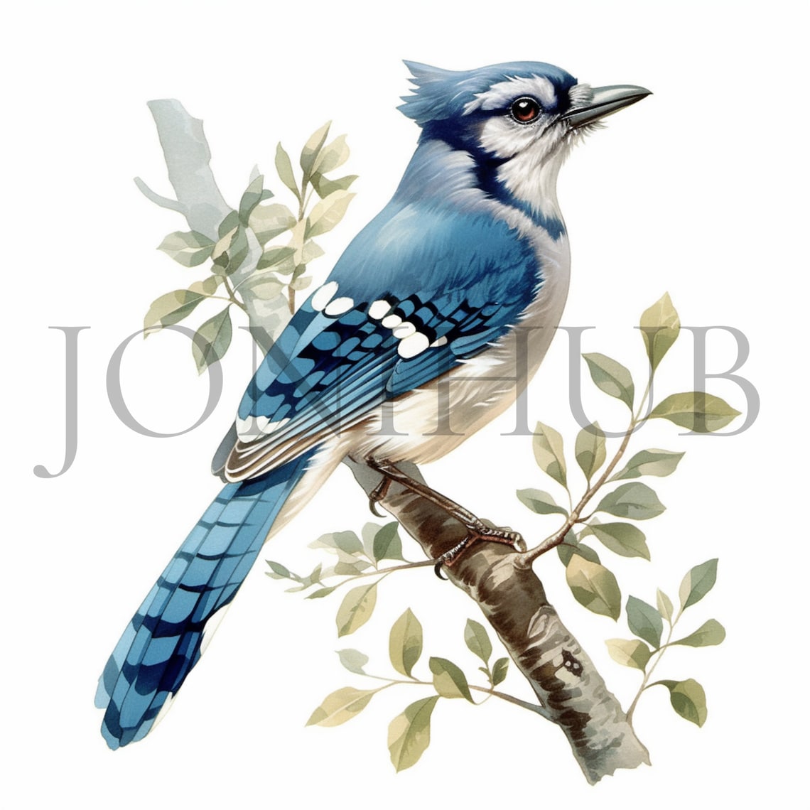 Vintage Blue Jay Clipart | 10 High Quality Jpg's | Digital Download ...