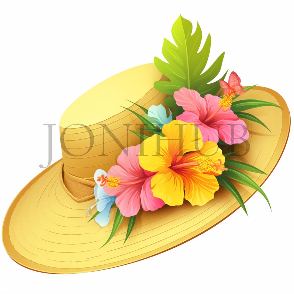 Beach Hat Clipart 10 High Quality Jpg's Digital Download Fashion ...