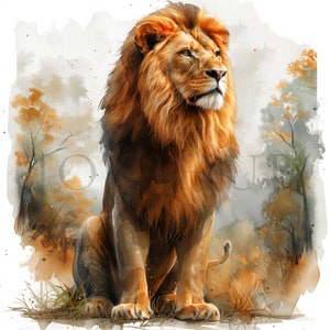 Lion Clipart | 10 High Quality Jpgs | Digital Download | Nursery Art ...