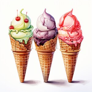 Summer Ice Cream Clipart | 10 High Quality Jpg's | Digital Download ...