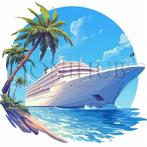 Cruise Vacation Clipart | 10 High Quality Jpg's | Digital Download ...