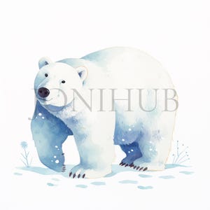 Polar Bear Clipart | 10 High Quality Jpg's | Digital Download | Winter ...