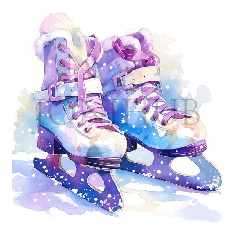 Ice Skates Clipart | 10 High Quality Jpg's | Digital Download ...
