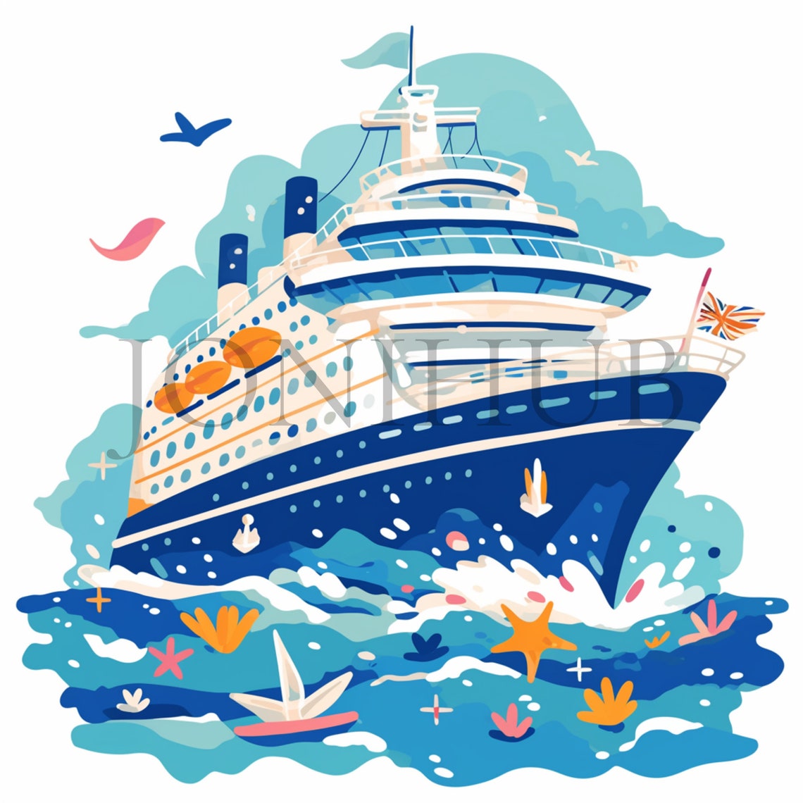 Cruise Vacation Clipart 10 High Quality Jpg's Digital Download Travel ...