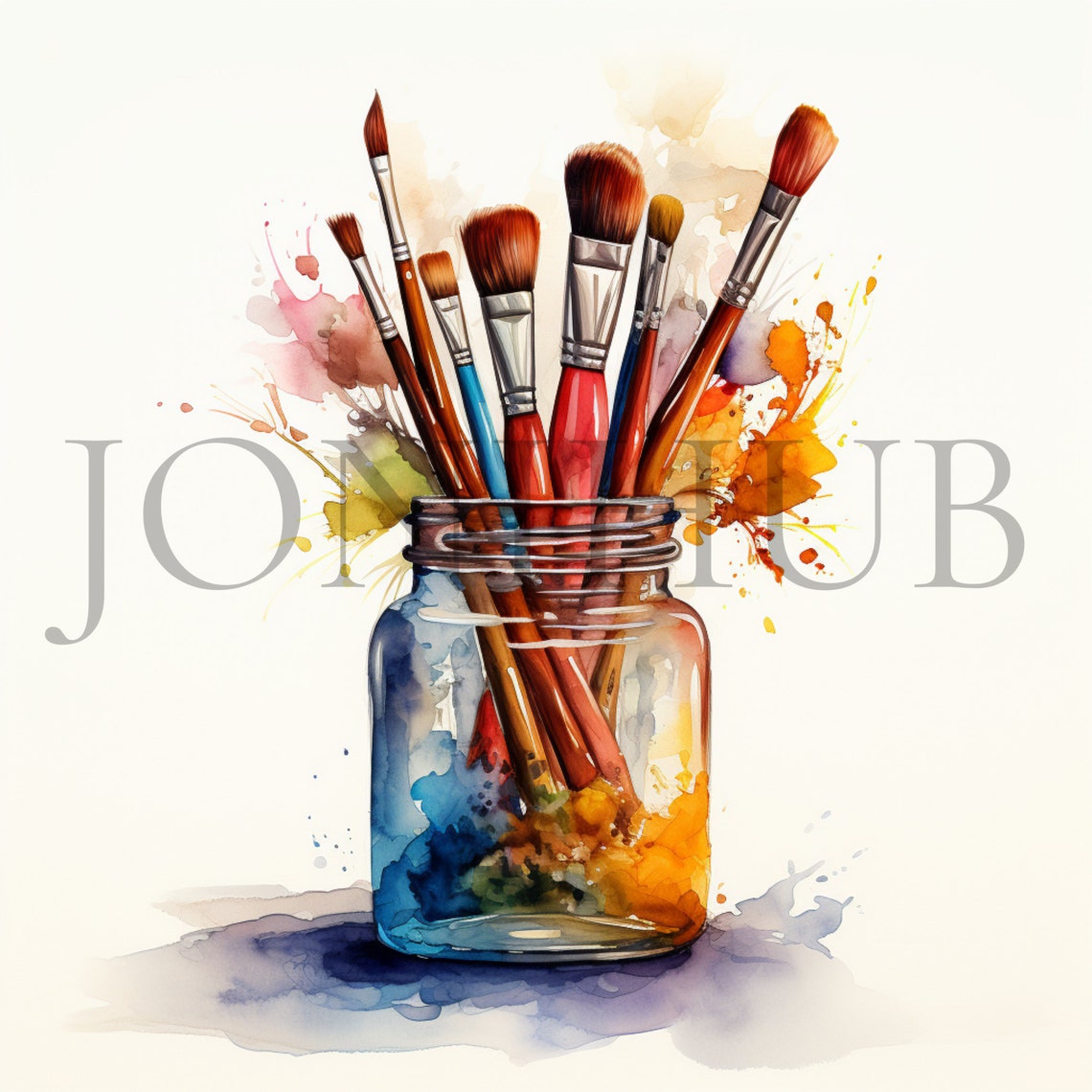 Paint Brushes Clipart | 10 High Quality Jpg's | Digital Download ...