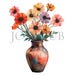 Flowers in Rustic Vase Clipart | 10 High Quality Jpg's | Digital ...