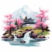 Japanese Landscape Clipart | 10 High Quality Jpgs | Mixed Media ...