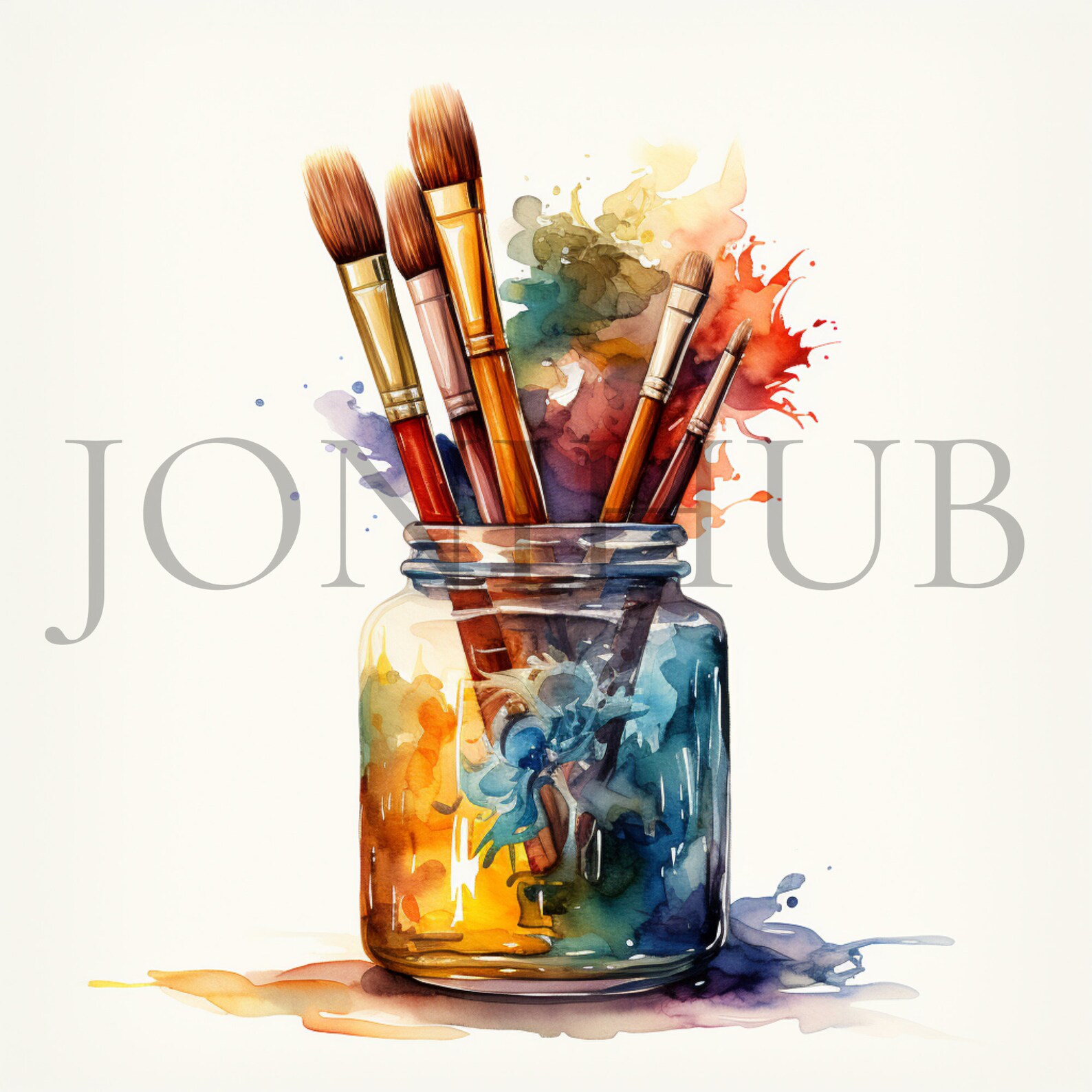 Paint Brushes Clipart | 10 High Quality Jpg's | Digital Download ...
