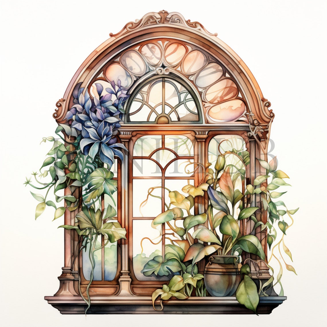 Victorian Windows Clipart 10 High Quality Jpg's Digital Download ...