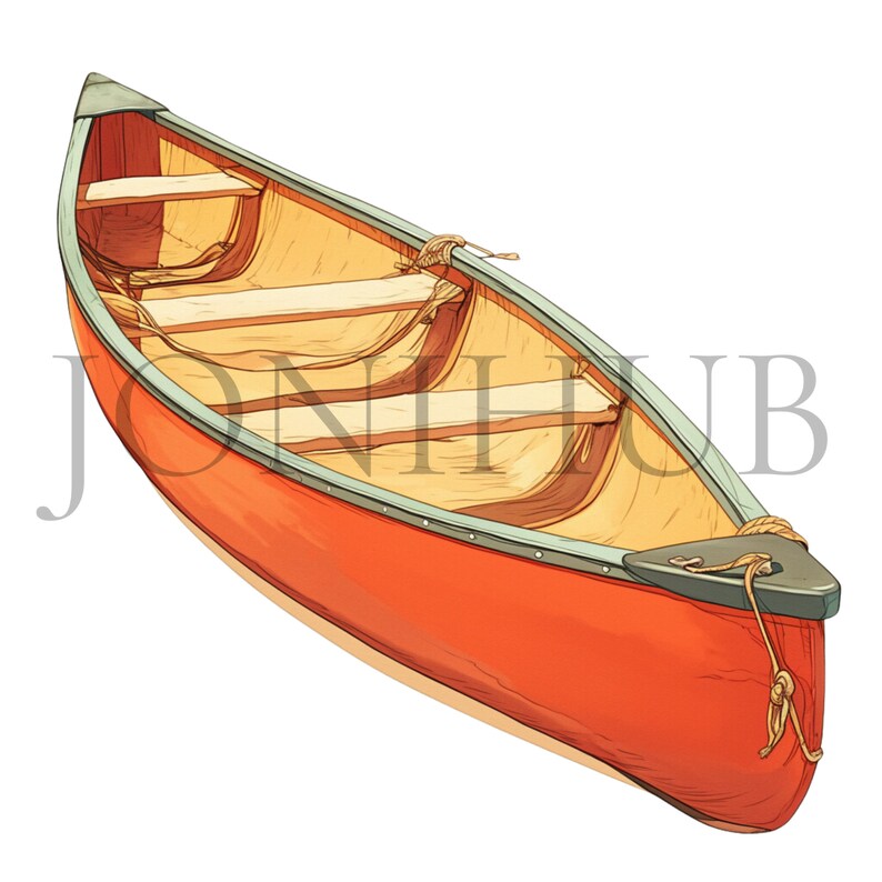 Vintage Canoe Clipart 10 High Quality Jpg's Digital Download Retro ...