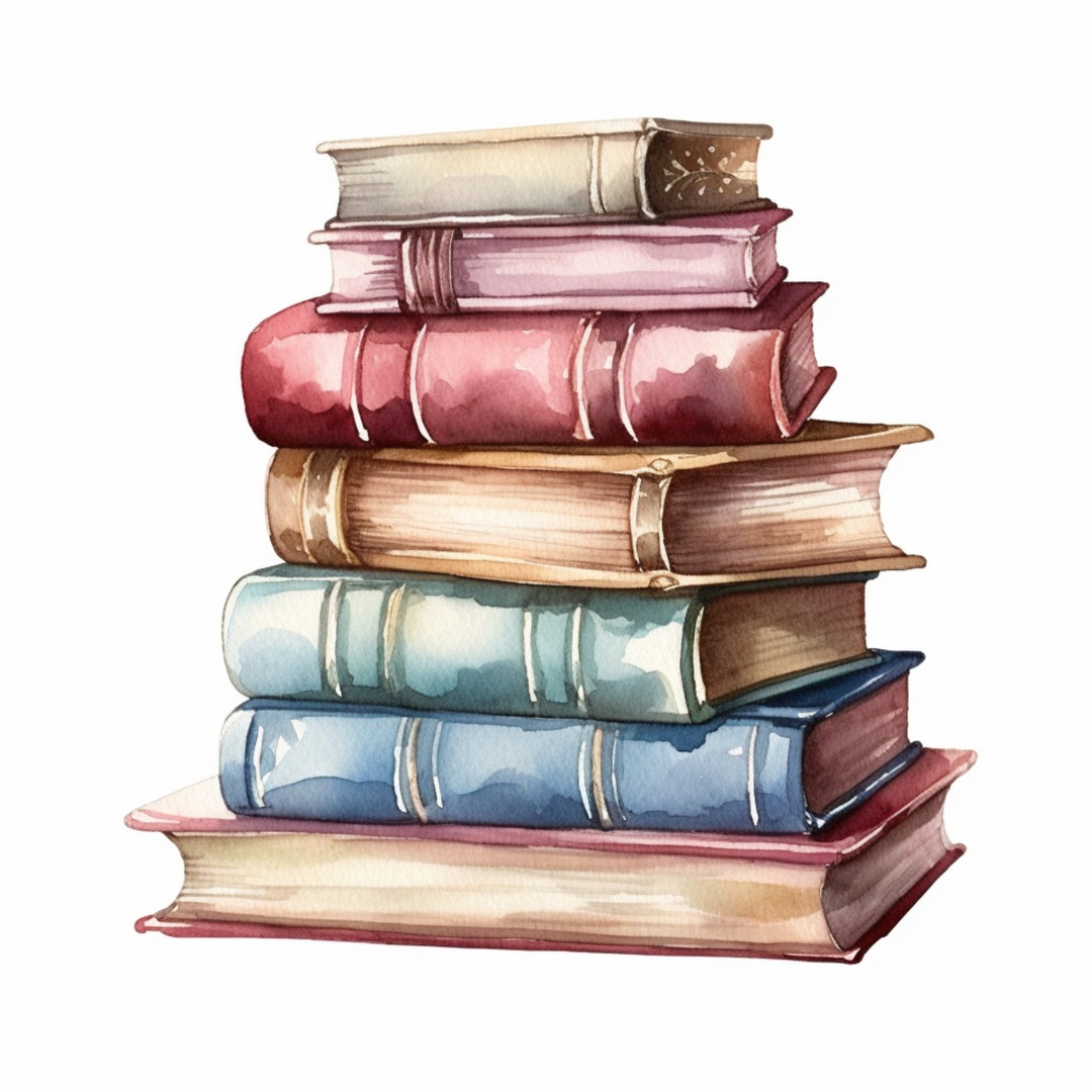 Stack of Books Clipart | 10 High Quality Jpgs | Card Making | Books ...