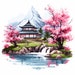 Japanese Landscape Clipart | 10 High Quality Jpgs | Mixed Media ...