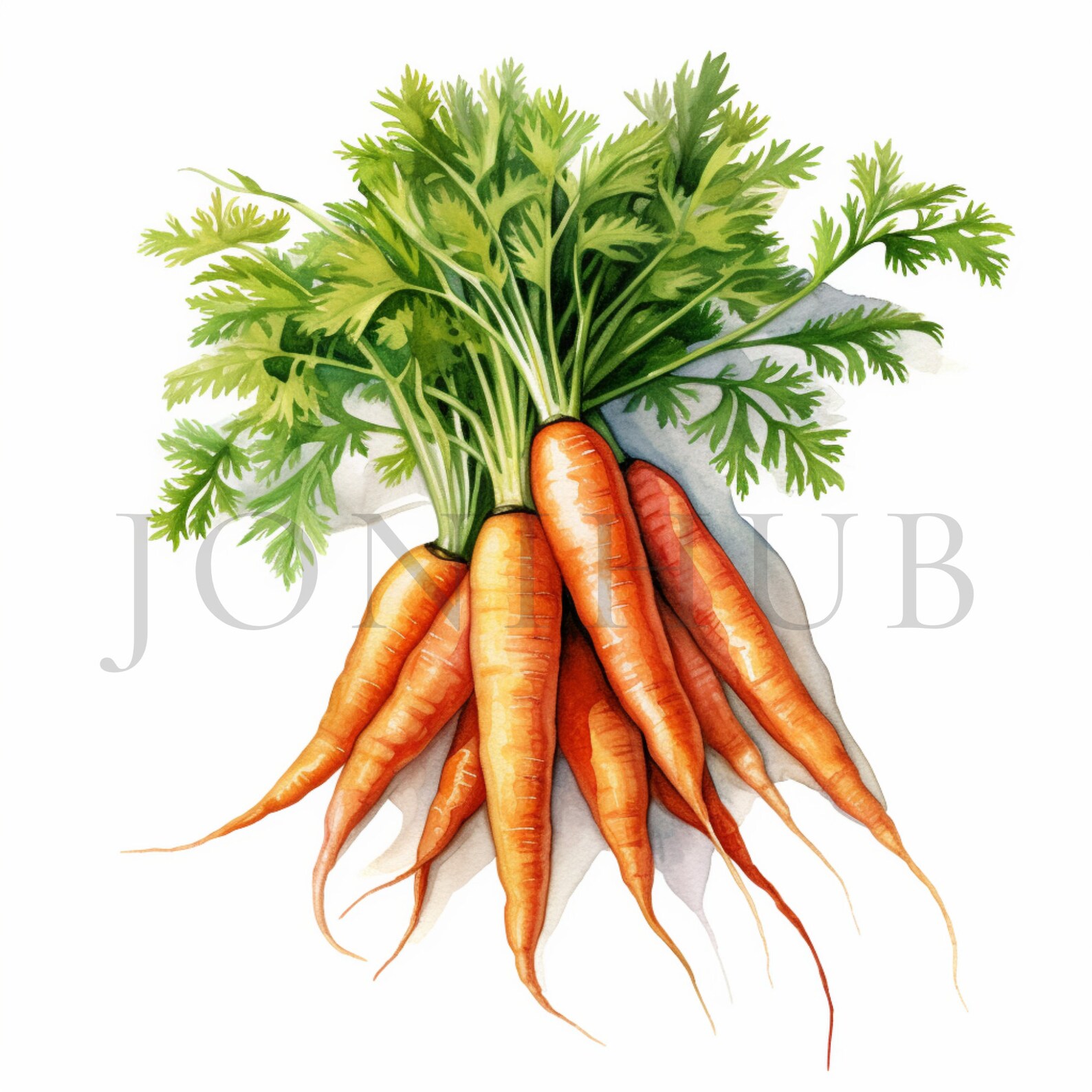 Watercolor Carrot Clipart | 10 High Quality Jpg's | Digital Download ...