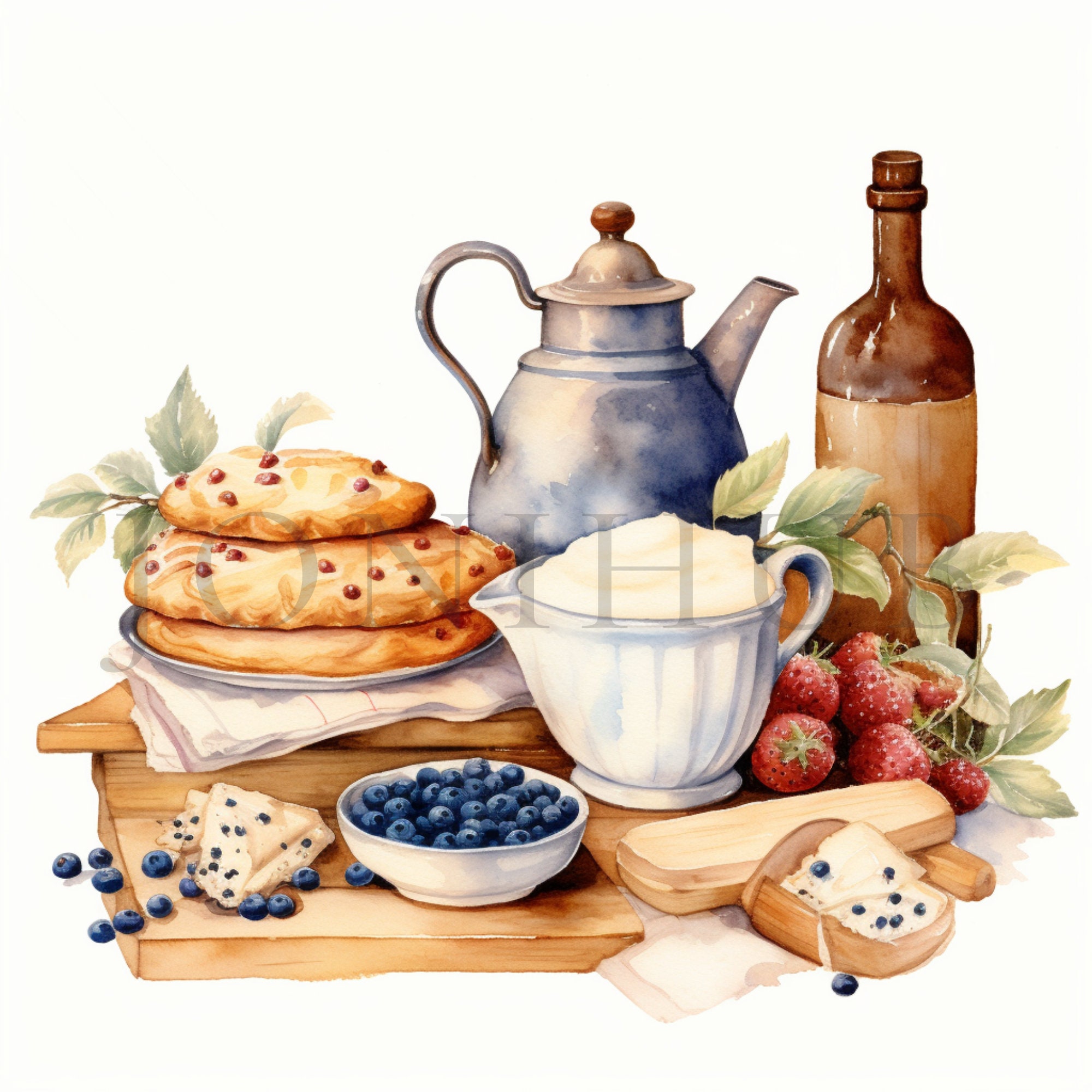 Vintage Baking Clipart | 10 High Quality Jpgs | Instant Digital ...