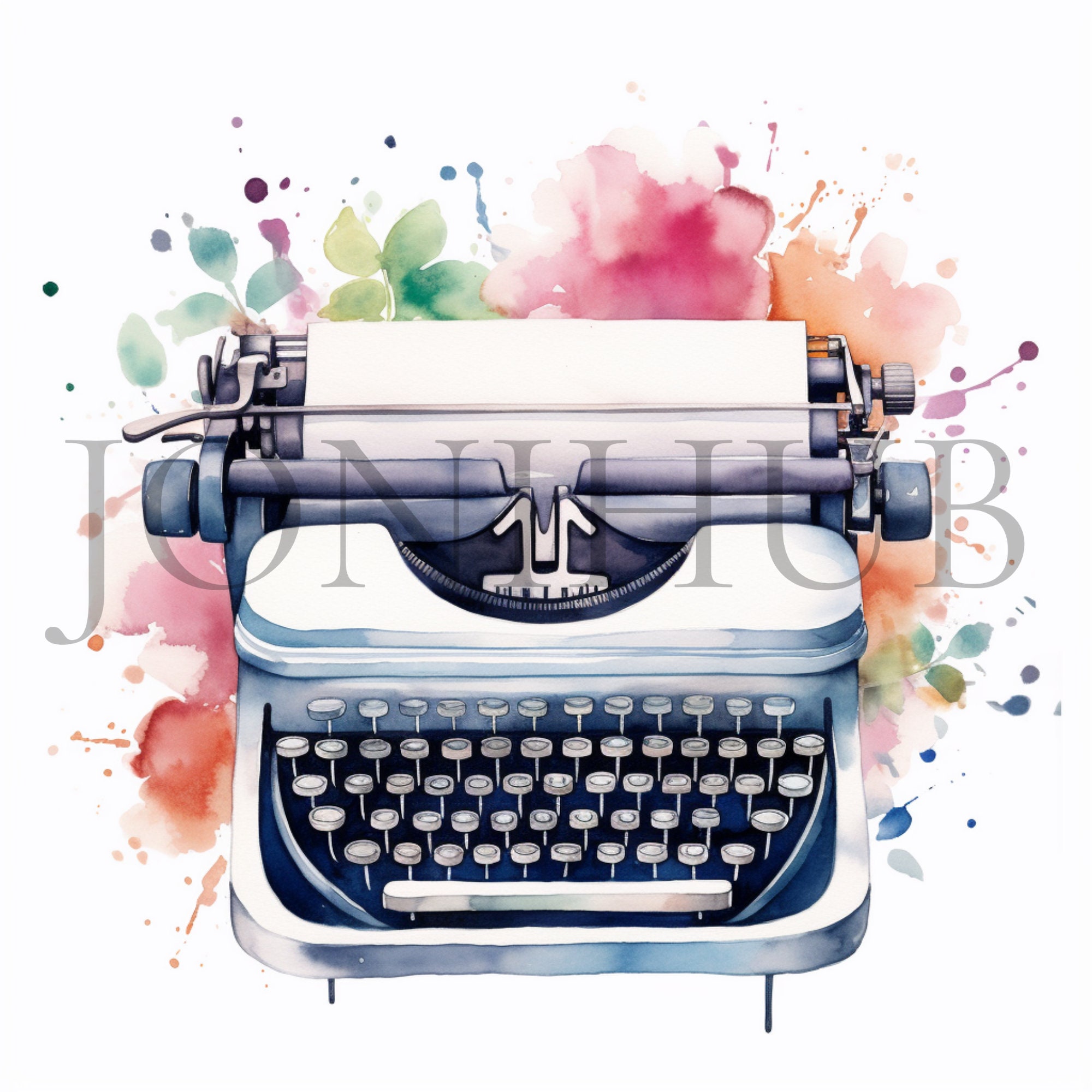 Typewriter Clipart 10 High Quality Jpg's Digital Download Vintage ...