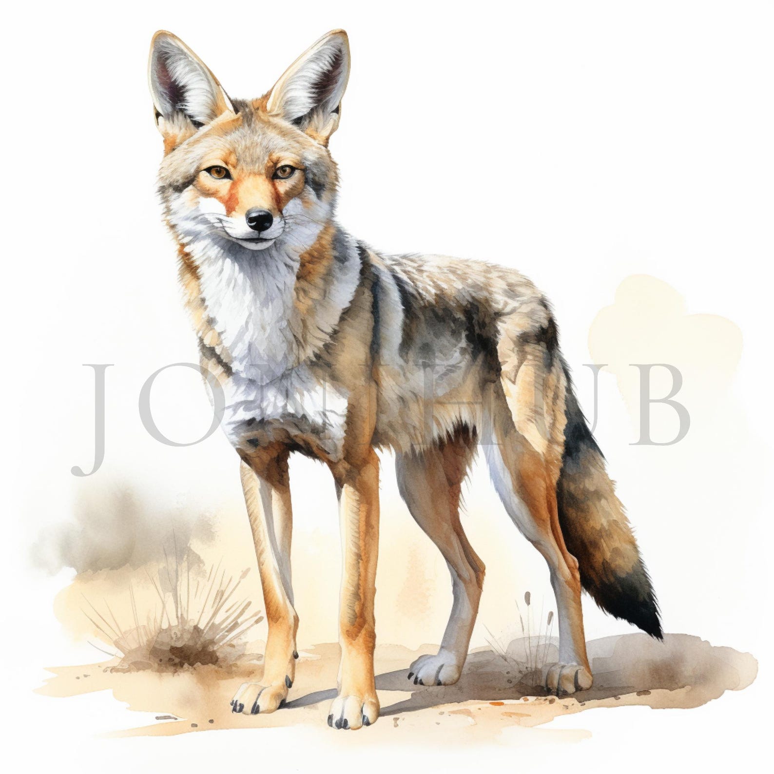 Black Backed Jackal Clipart | 10 High Quality Jpgs | Digital Download ...