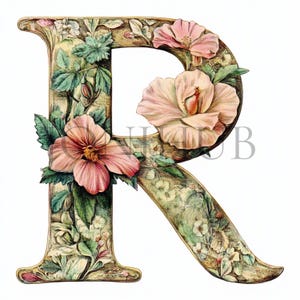 Letter R Clipart | 10 High Quality Jpg's | Digital Download | Monogram ...